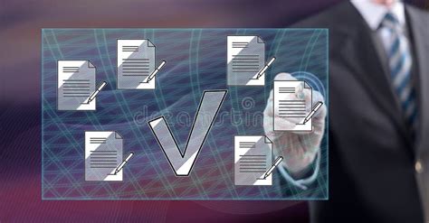 Man Touching A Document Validation Concept Stock Image Image Of Sign Form 161657817