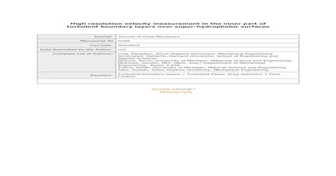 Pdf High Resolution Velocity Measurement In The Inner Part Of · 1