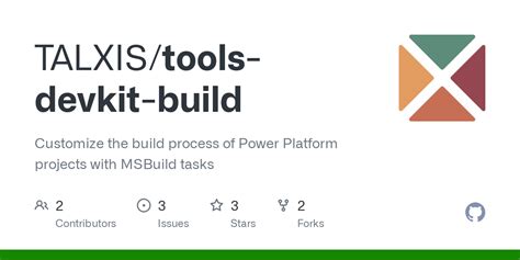 github talxis tools devkit build customize the build process of power platform projects with