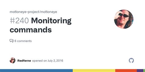 Monitoring Commands Issue Motioneye Project Motioneye GitHub
