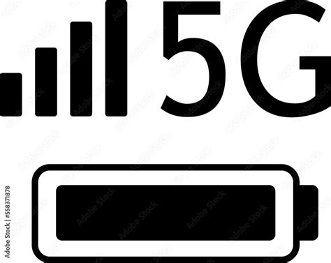 5g Bar Icon Isolated On White Background Status Bar Symbol Modern Simple Vector Icon For