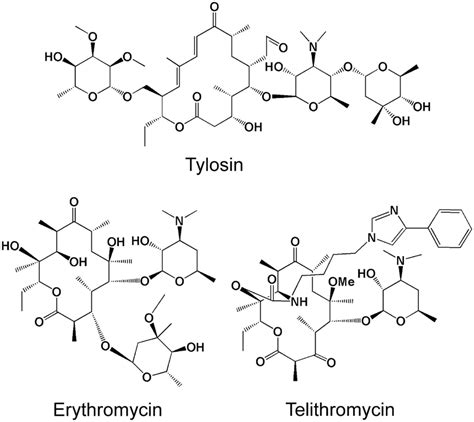 Chemical Structures Of Tylosin Erythromycin And Telithromycin Download Scientific Diagram