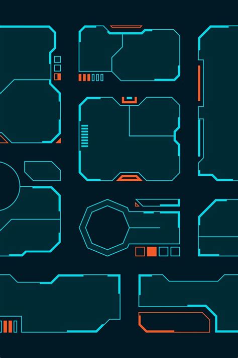hud frames futuristic design ui templates simple layout gam