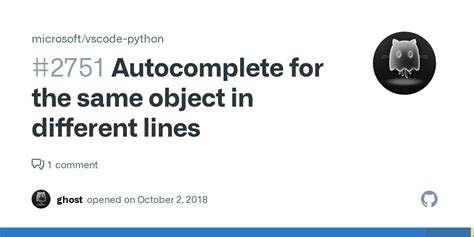 Autocomplete For The Same Object In Different Lines Issue Microsoft Vscode Python Github