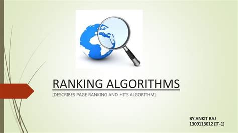 Ranking Algorithms Pptx