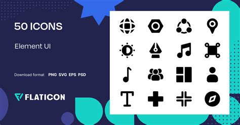 Element UI Icon Pack Glyph 50 SVG Icons