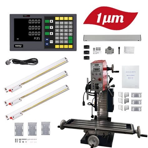3 Axis Complete Mill DRO Kit With 1μm linear encoders Yii DRO