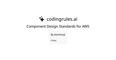component design standards for aws coding rules codingrules ai
