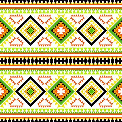 Geometric Ethnic Pattern With Square Triangle Diagonal Abstract