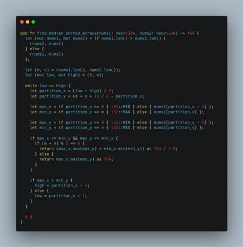 cyril mialik on linkedin rust find median of sorted arrays