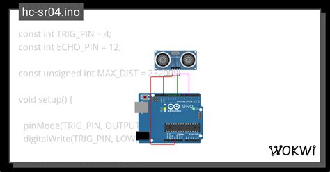 Hc Sr04 Ino Copy Wokwi ESP32 STM32 Arduino Simulator