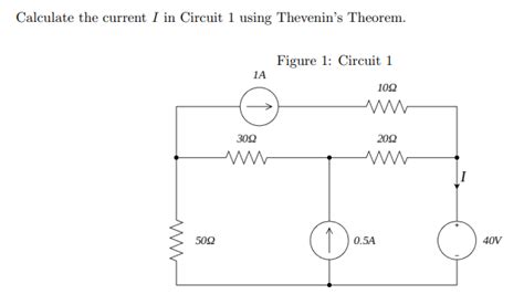 Solved Calculate The Current I In Circuit Using Thevenin S Chegg