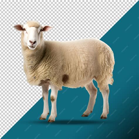 Овца на прозрачном фоне Png изображение Премиум Ai сгенерированный Psd