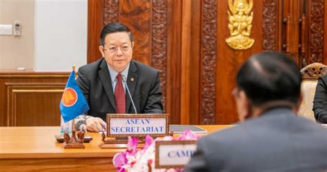 ឯកឧត្តម ឧបនាយករដ្ឋមន្ត្រី ប្រាក់ សុខុន ទទួលជួប អគ្គលេខាធិការអាស៊ាន ក្រសួងព័ត៌មាន