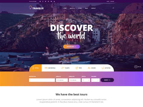20 Free Tours And Travels Html Css Website Templates