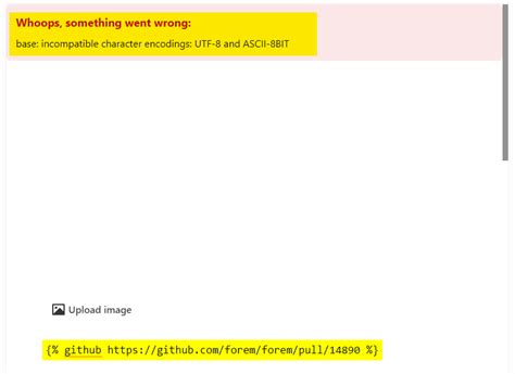 github liquid tag incompatible character encodings utf 8 and ascii