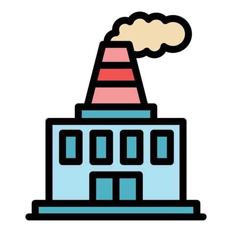 Global Industrial Factory Icon Color Outline Vector 15069217 Vector Art