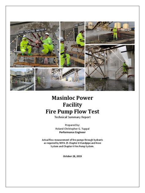 Fire Pump Flow Test Report 102819 Pdf Pump Engines
