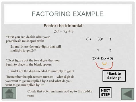 Factoring Polynomials A Flow Chart What Am I