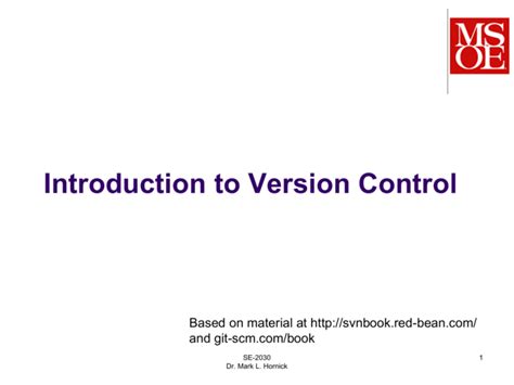 Introduction To Version Control