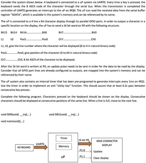 Solved Consider The System Shown Below A Keyboard Is Connected To A