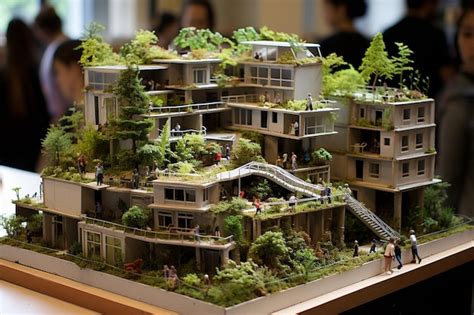 Premium Ai Image Classroom With A Model Green Building