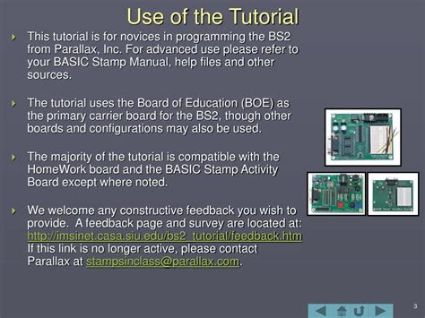 PPT Parallax BASIC Stamp Tutorial PowerPoint Presentation Free Download ID