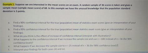 Solved Example 1 Suppose We Are Interested In The Mean