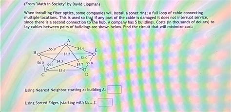 Solved From Math In Society By David Lippman When Chegg