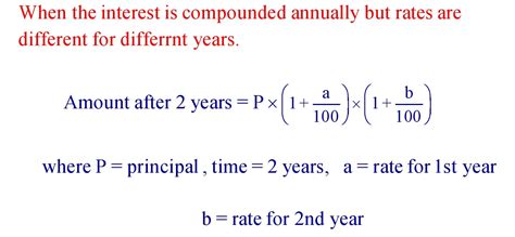 Compound Interest Formula For 8th Class Formula In Maths