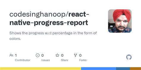 GitHub Codesinghanoop React Native Progress Report Shows The Progress W R T Percentage In The