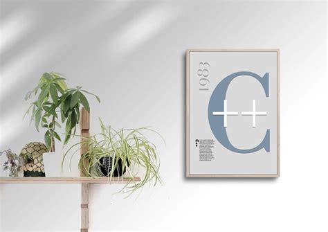 c lang typography poster minimalist programming poster coding