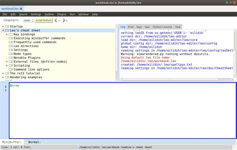 leo python based ide outliner and pim linuxlinks