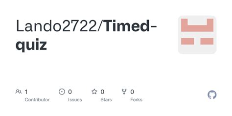 GitHub Lando Timed Quiz