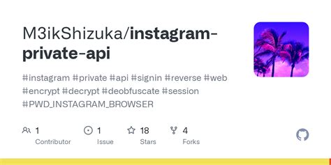 github m3ikshizuka instagram private api instagram private api