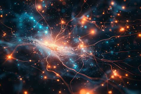 Journey Through Neurons Mesmerizing 3d Microscopic View Of Nerve Cells With Abundant Space For