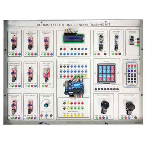 basic sensor experiment trainer with arduino testing equipment