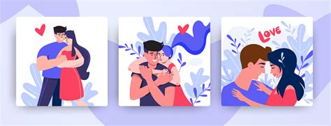 귀여운 일러스트의 로맨틱 한 세트입니다 사랑 사랑 이야기 관계 발렌타인 데이 및 다른 사용자를 위한 벡터 디자인 컨셉 0명에 대한 스톡 벡터 아트 및 기타 이미지 Istock