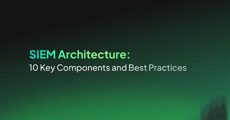SIEM Architecture Key Components And Best Practices Coralogix