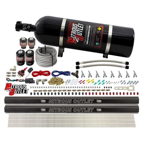 8 Cylinder Single Stage Direct Port Nitrous System With Injection Rail Nitrous Outlet