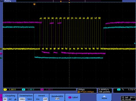MSP430F2012 Verifying Acceptable USI SPI Write Reg Waveform MSP Low Power Microcontroller