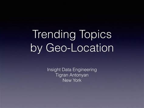 Geo Trending Example Pdf