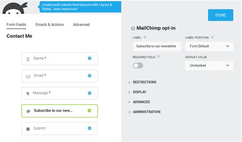 Mailchimp Integration For Ninja Forms 3 Mailchimp For Wordpress