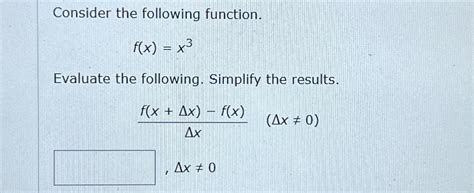 solved consider the following function f x x3evaluate the