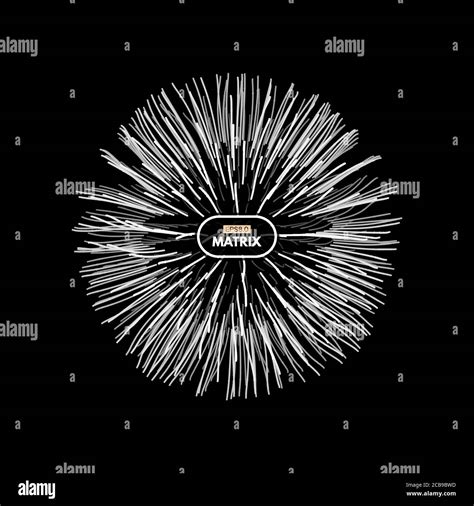 D Abstract Sphere Array With Dynamic Particles Modern Science And Technology Element Vector