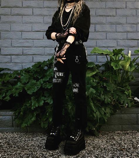 Patch Pants N Demonias Fashion Punk Style