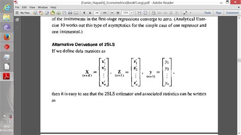 Regression Typos In Hayashi Econometrics How To Understand This 2sls As An Iv Estimator