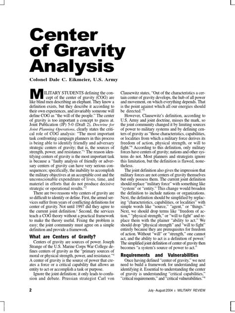 Cog Analysis Pdf Military Strategy Allies Of World War Ii