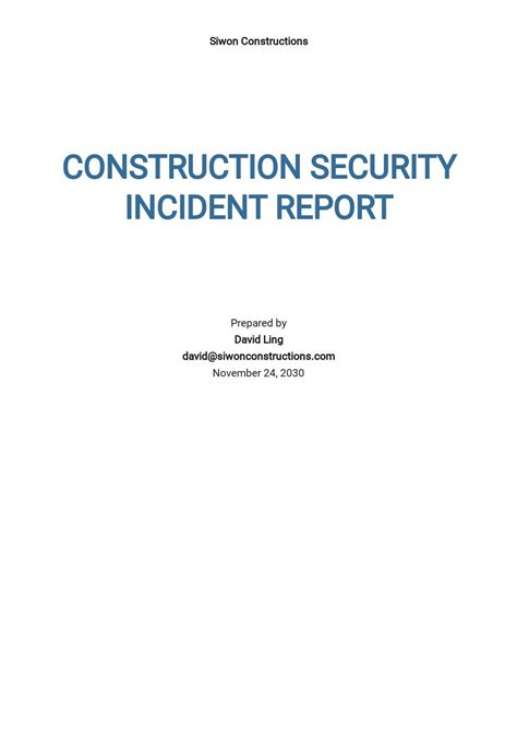Security Incident Report Template Free PDF Google Docs Word Template Net