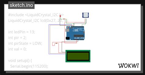 Contoh Sensor PIR Wokwi ESP STM Arduino Simulator